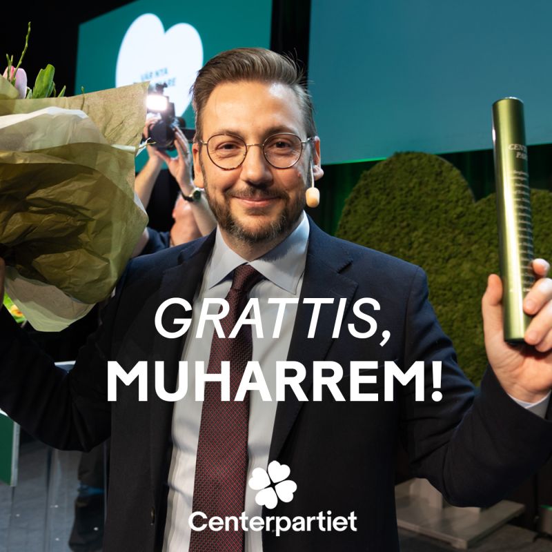 MUHARREM DEMIROK VALD TILL NY PARTILEDARE - Centerpartiet